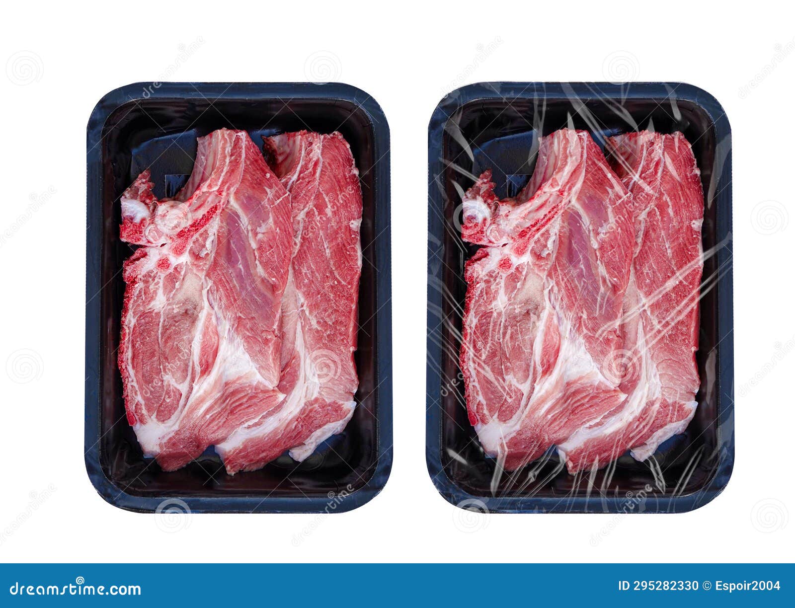 Mockup of Packaging with Pork Meat Stock Photo - Image of packaging ...