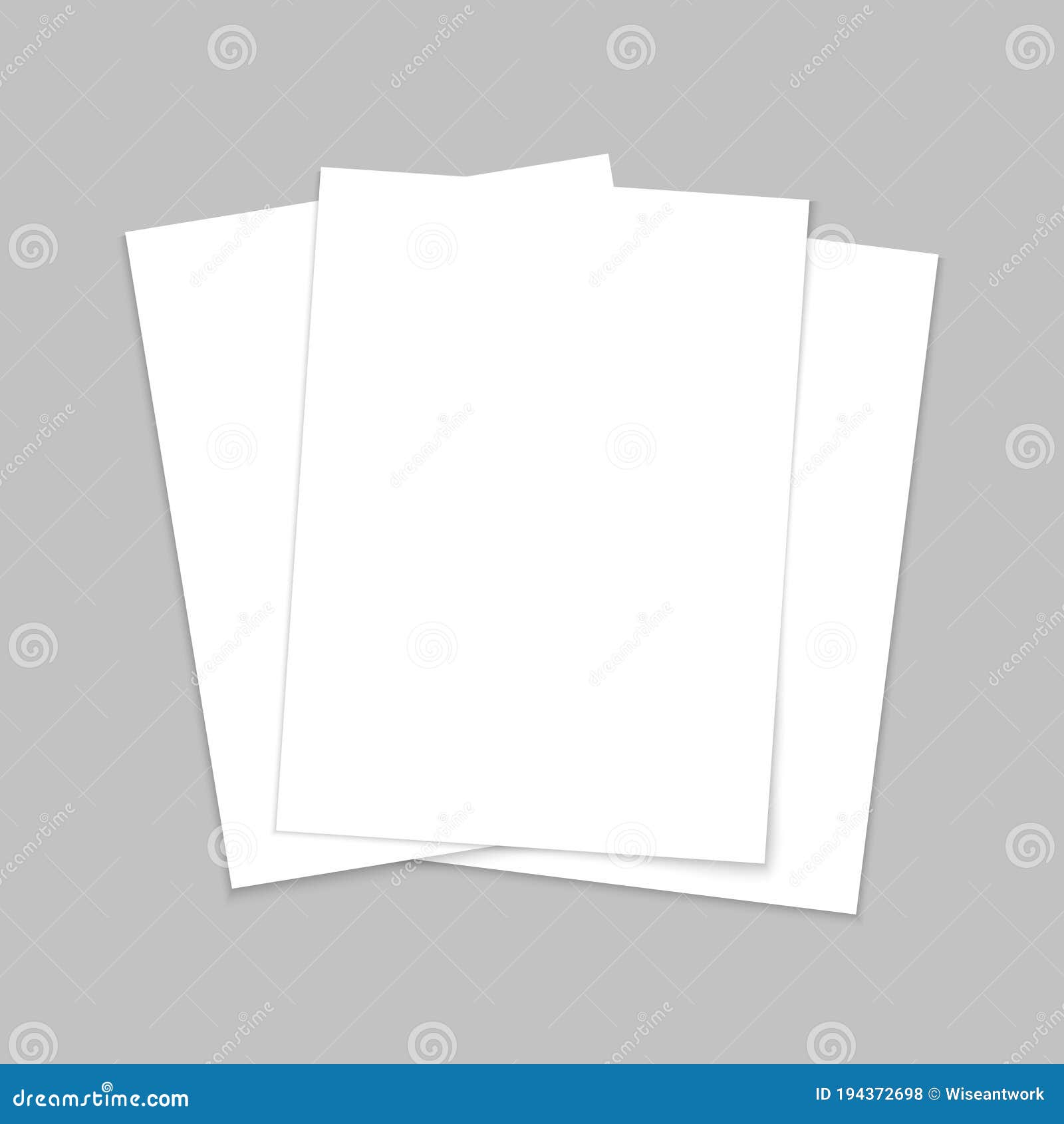 Mockup Paper. Blank Template of Leaflet. A4 Cover and Flyer. Stack of ...