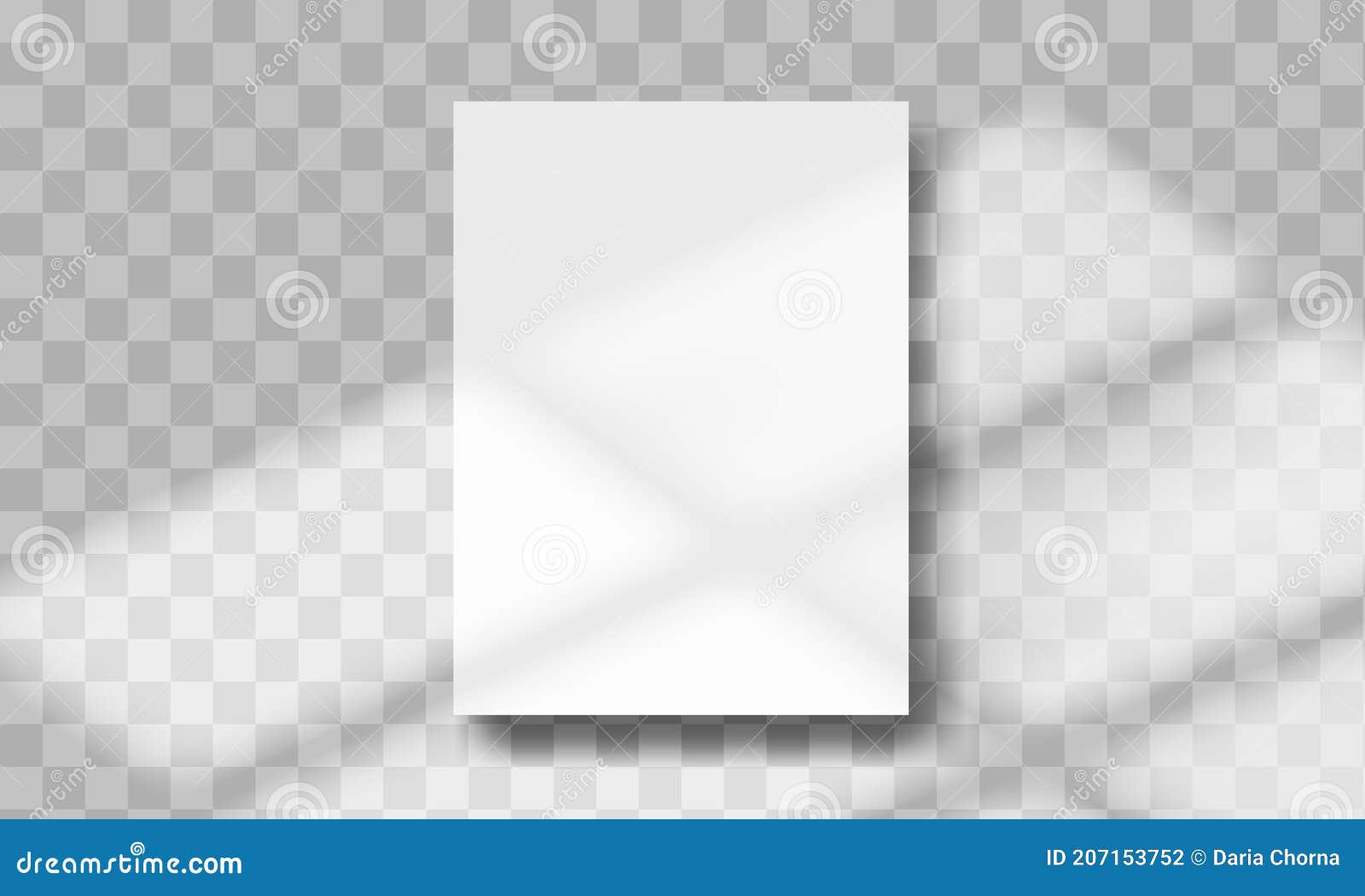 Mockup of A4 Paper Sheet Format. Vector Illustration on Transparent ...