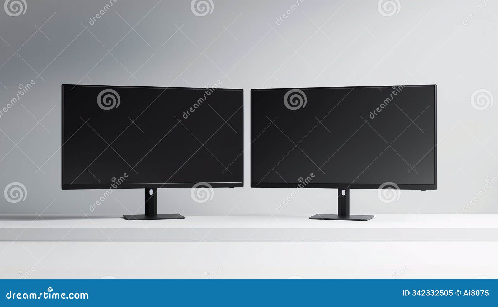 Mockup Pc Displays on White Background, Ai Generated Stock Image ...