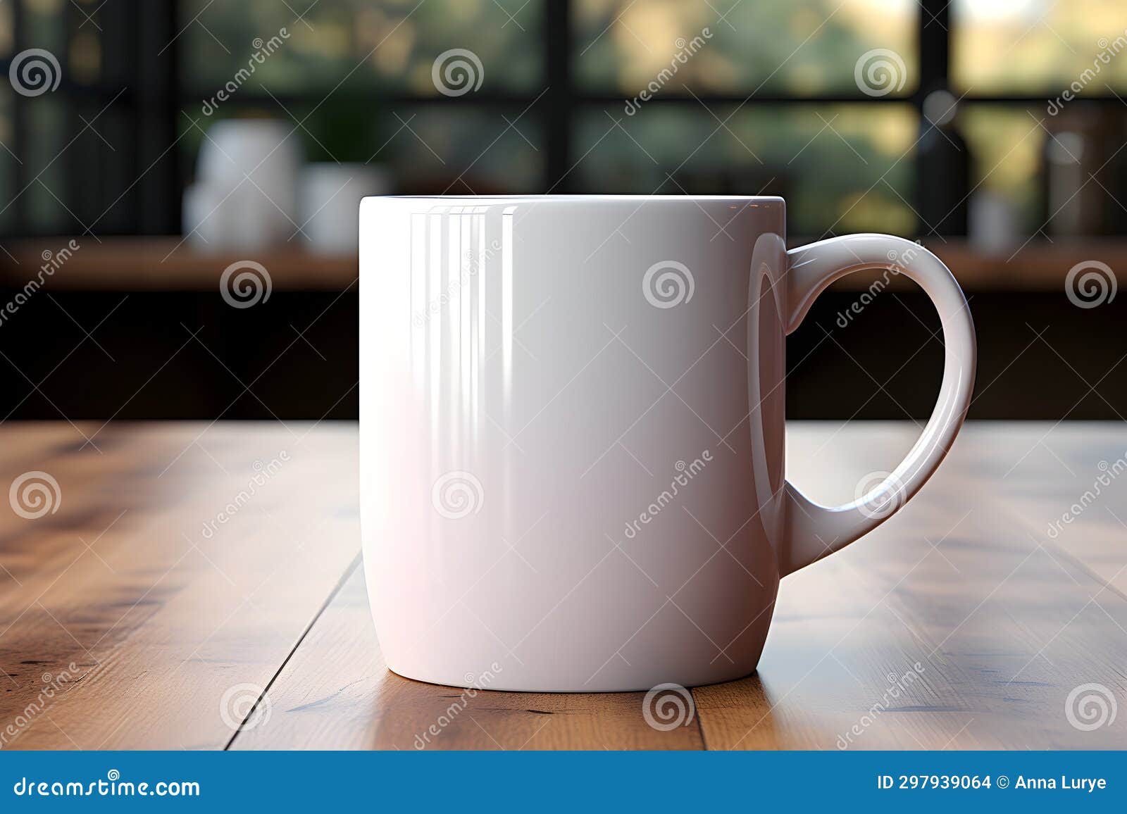 A Mockup with a Plain White Coffee Mug Stock Illustration ...