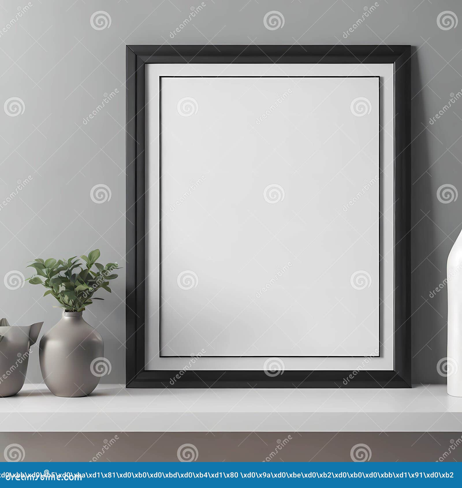 Mockup Poster Frame Close Up Render Stock Illustration - Illustration ...