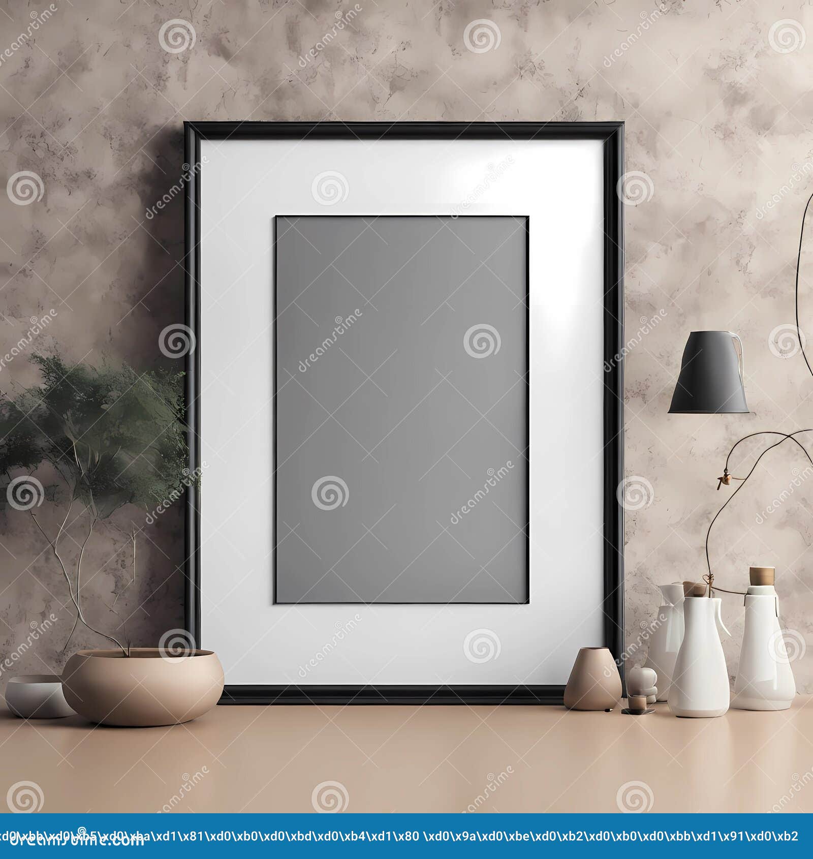 Mockup Poster Frame Close Up Render Stock Image - Image of mockup ...