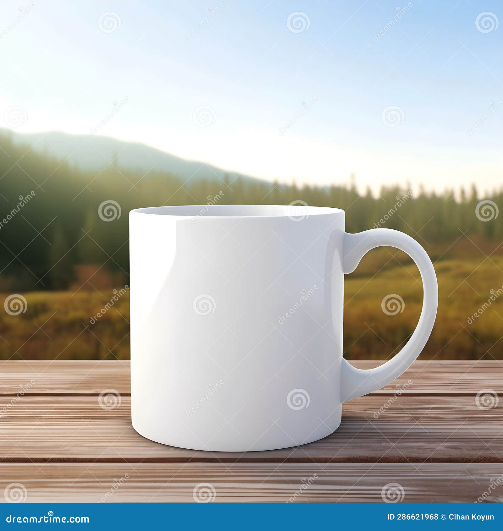 Mockup Presenting a Mug with Complementary Items Stock Illustration ...
