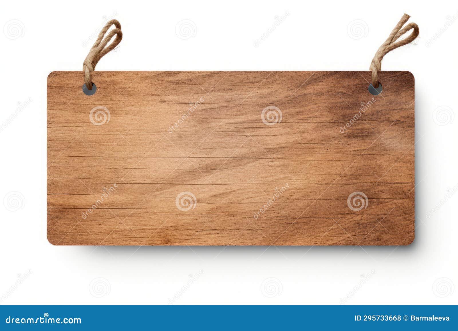 Mockup Rustic Wood Tag Label on White Background. Generative AI Stock ...
