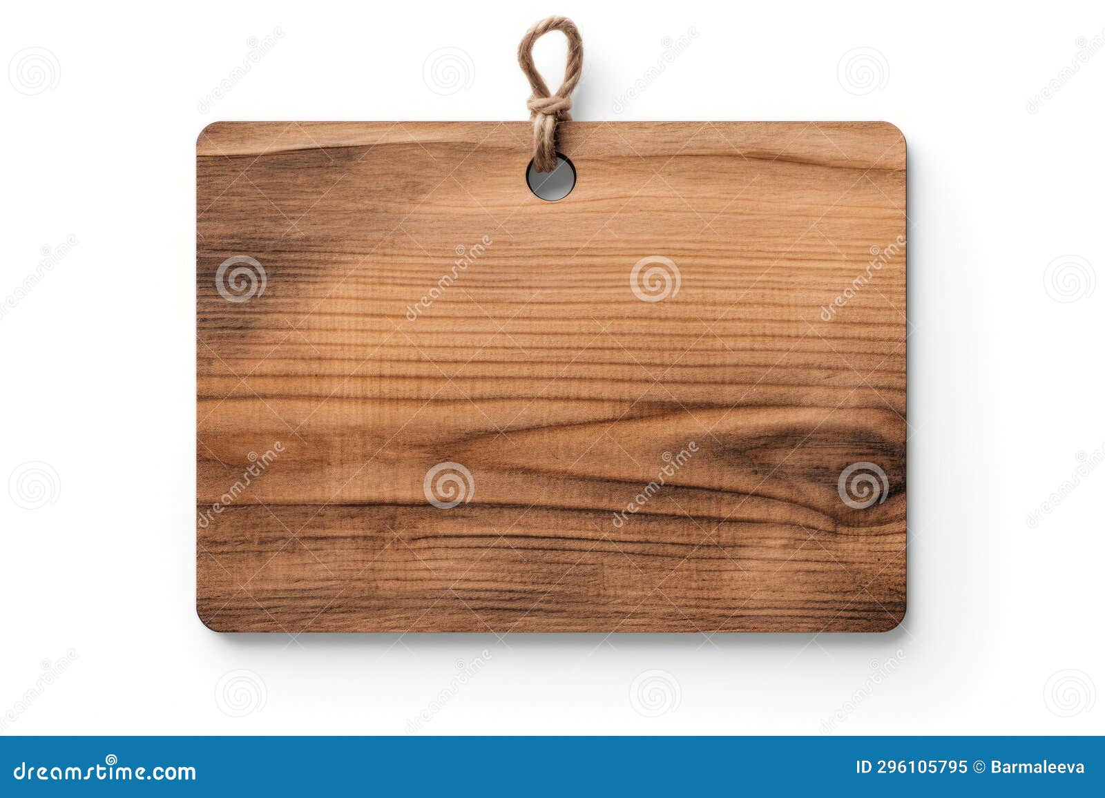 Mockup Rustic Wood Tag Label on White Background. Generative AI Stock ...