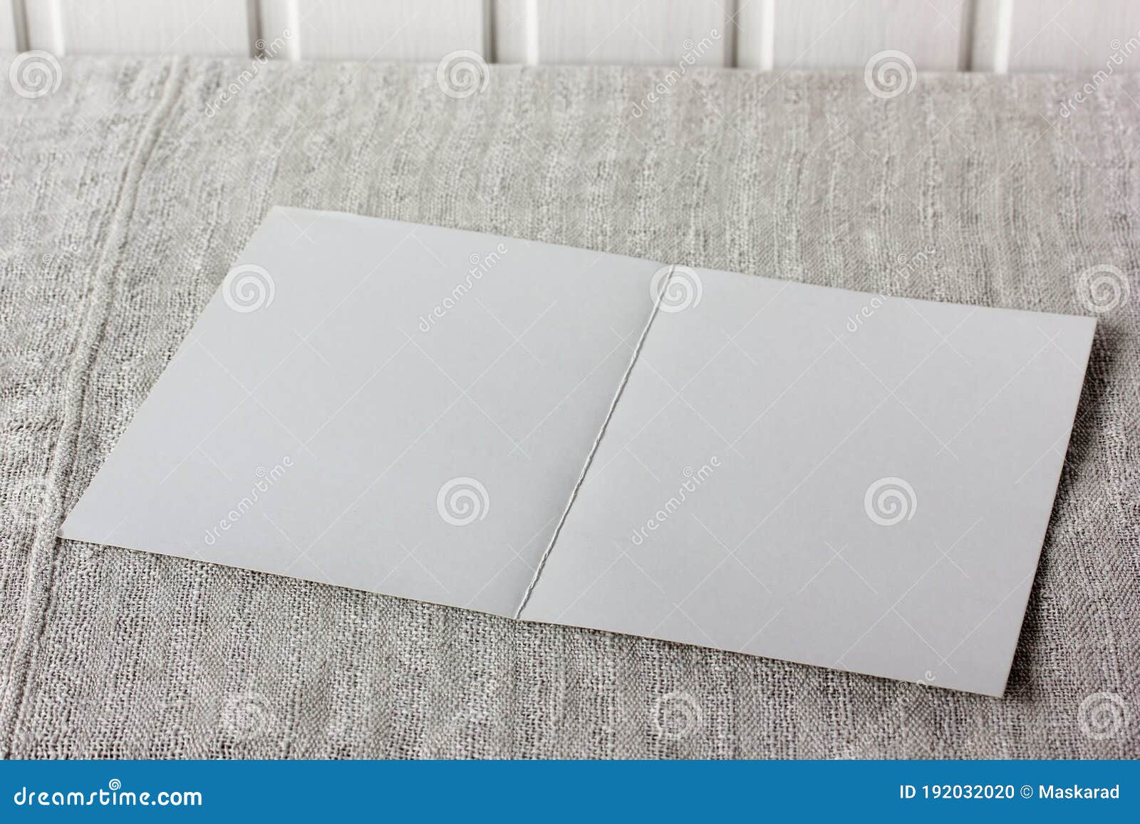 Mockup, Scene Creator. Empty Open Postcard Stock Photo - Image of card ...