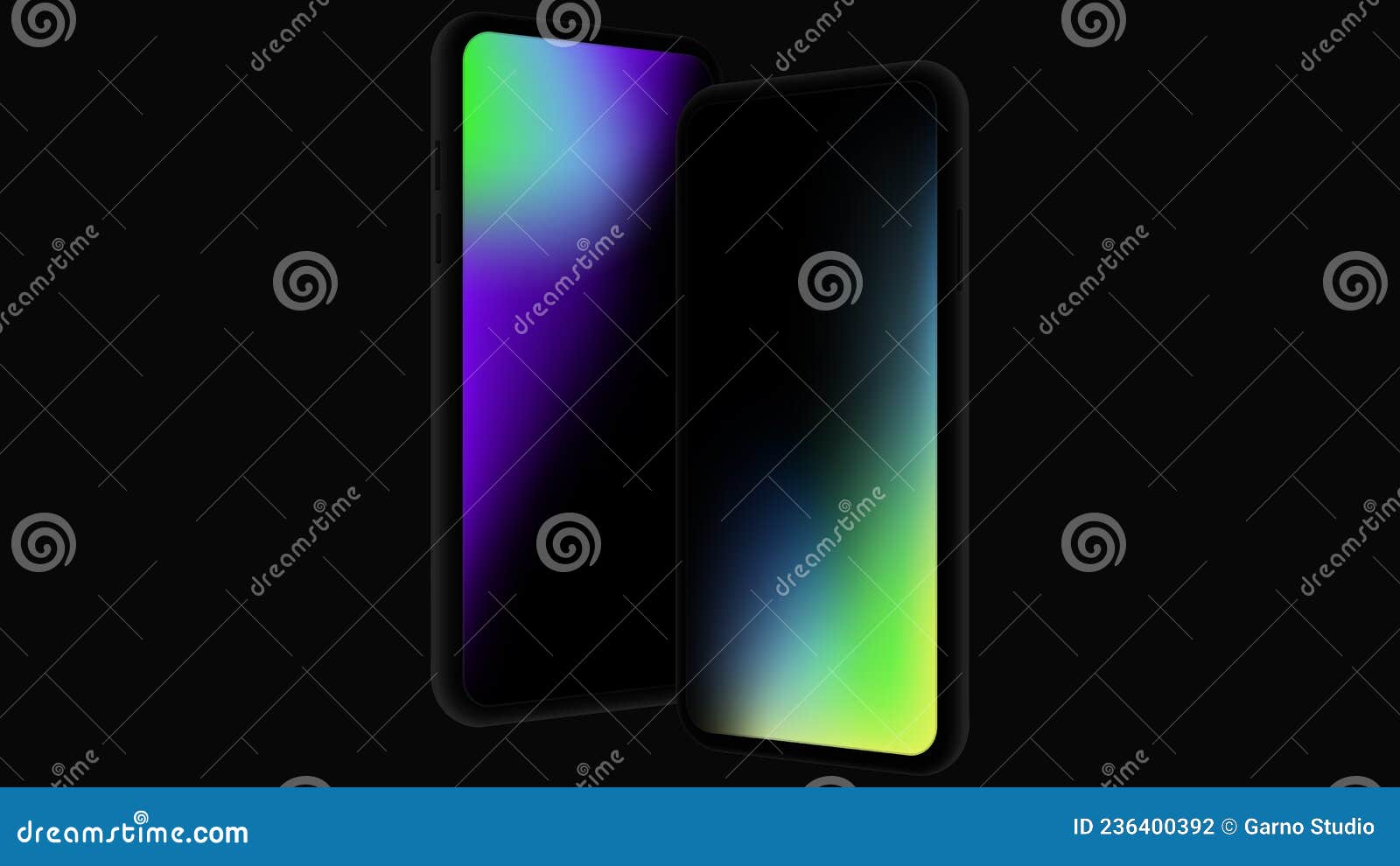 Mockup of Smartphones New Model. Innovative Technology Stock Vector ...
