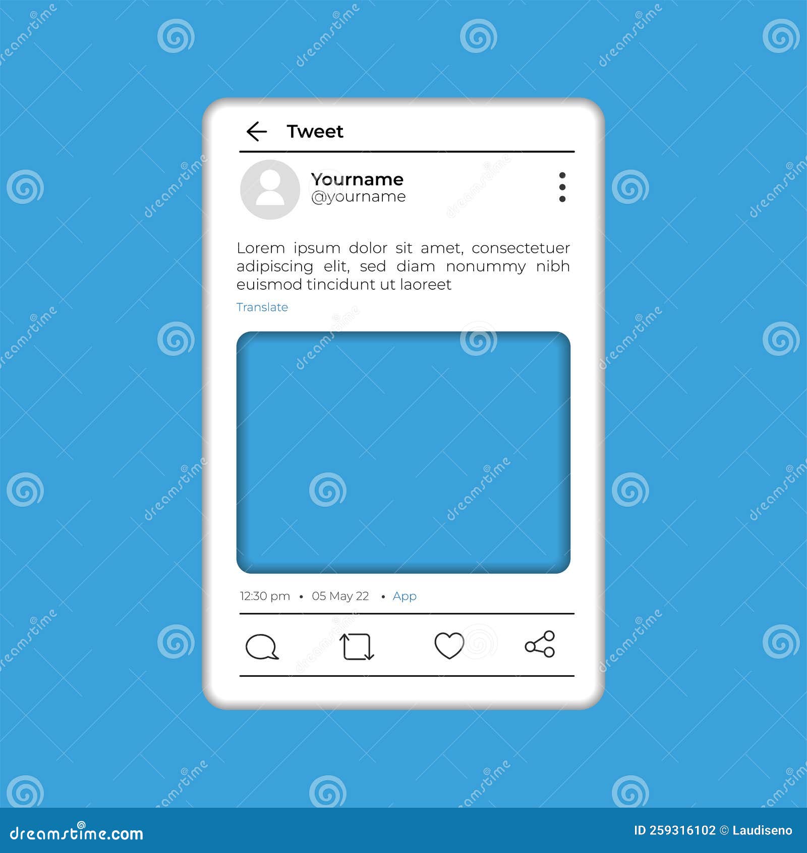 Mockup for Social Network Mobilephone App Template Vector Stock Vector ...