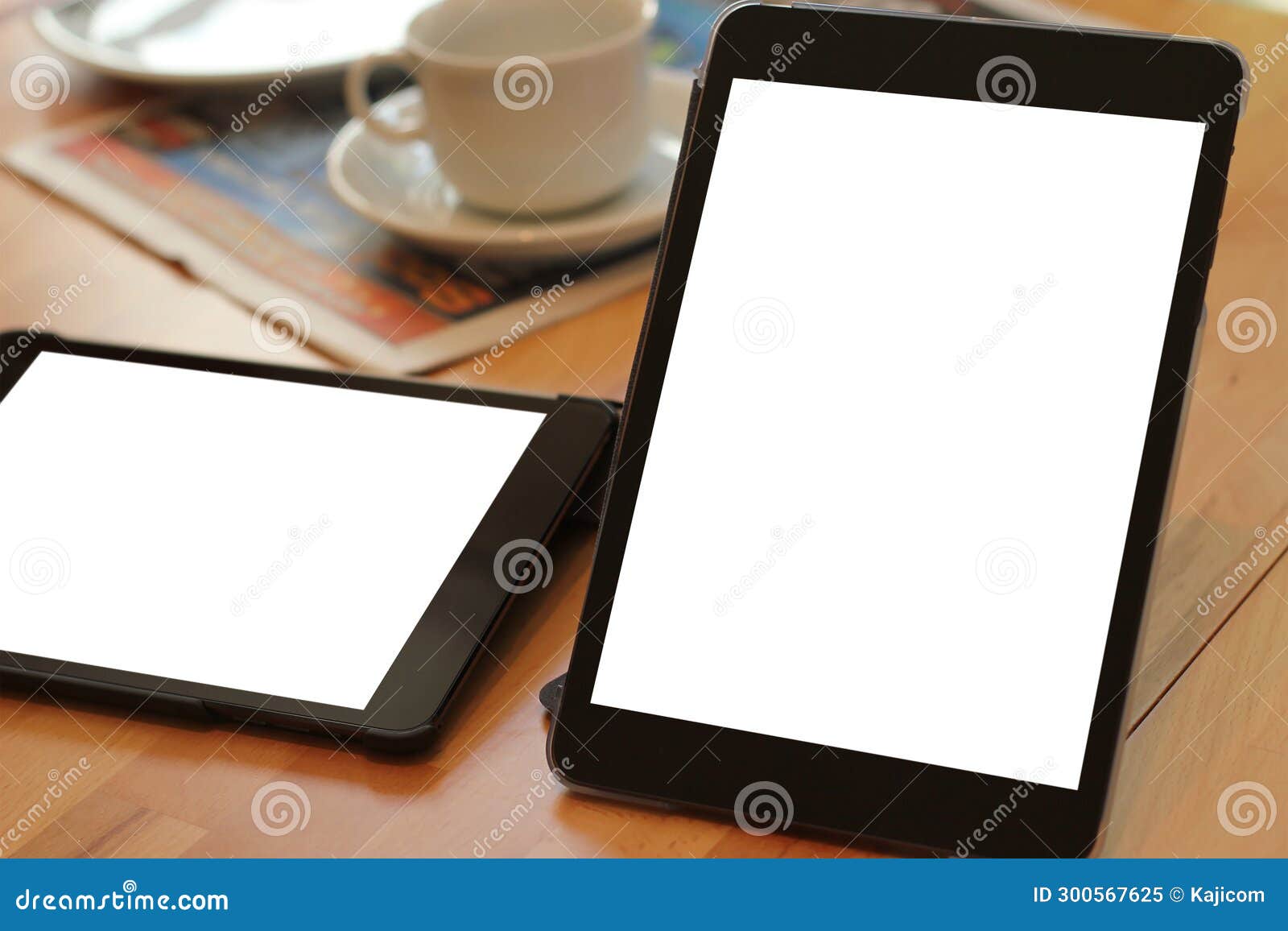 Mockup of a Tablet with a Blank Screen Stock Image - Image of template ...