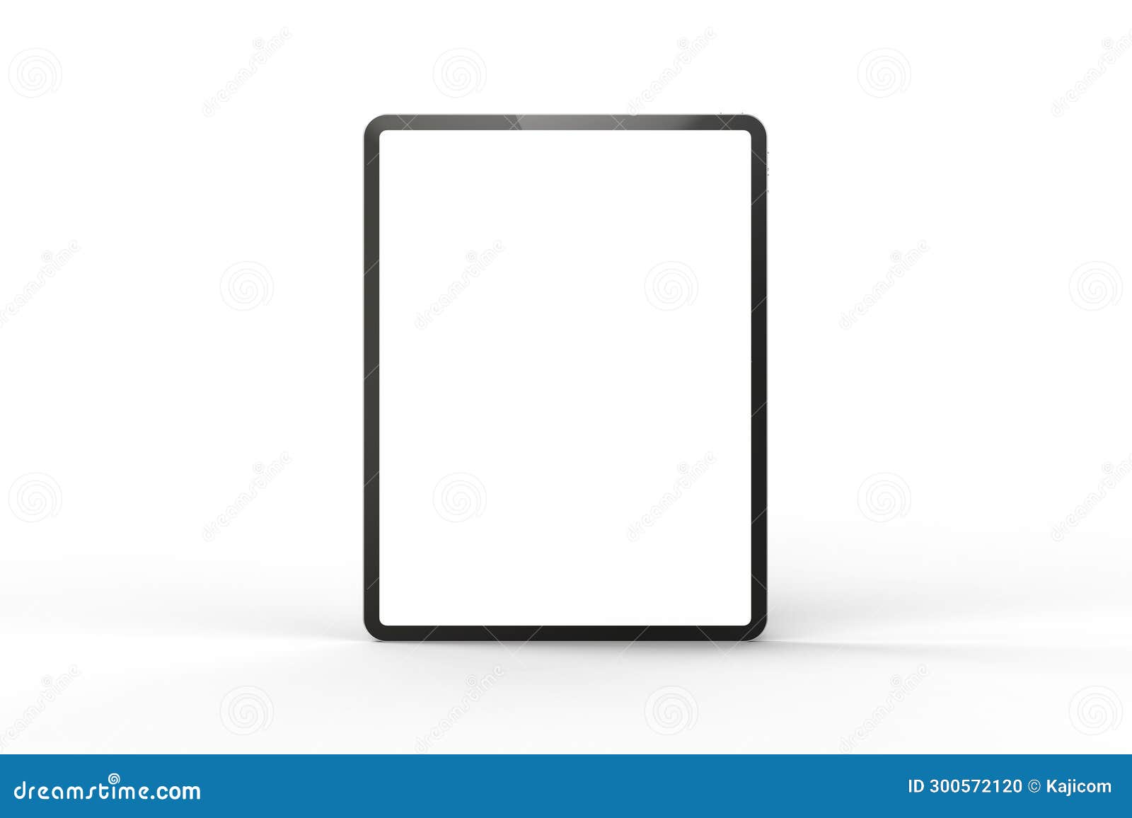 Mockup of a Tablet with a Blank Screen 3D Rendering Stock Illustration ...