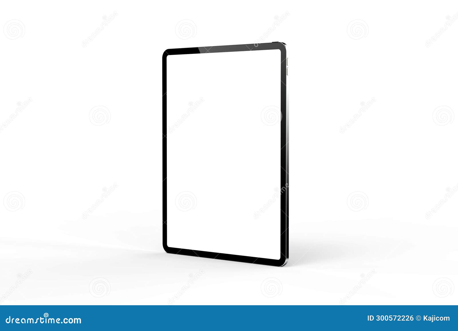 Mockup of a Tablet with a Blank Screen 3D Rendering Stock Illustration ...