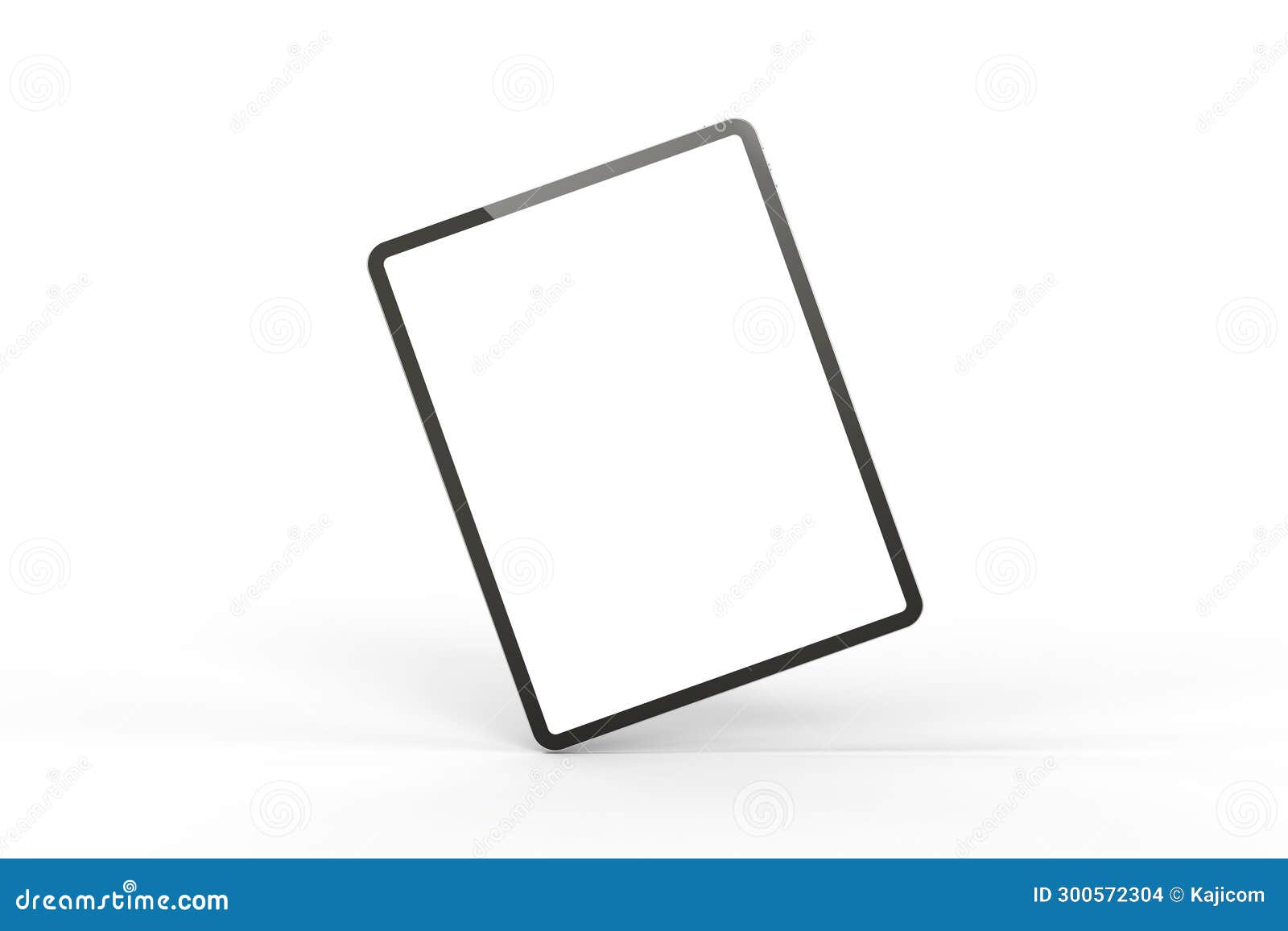 Mockup of a Tablet with a Blank Screen 3D Rendering Stock Illustration ...