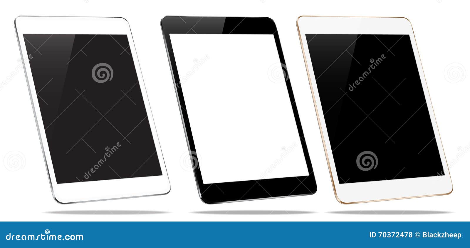 Mockup Tablet Collection Set on White Vector Design Stock Vector ...