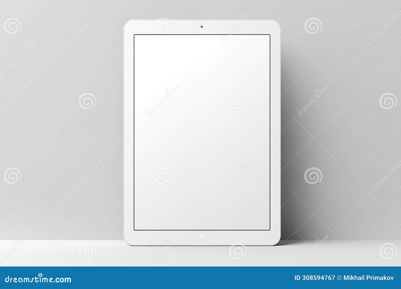 Mockup Tablet Computer with Vertical Empty Blank Screen Stock ...
