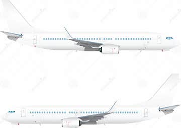 MOCKUP / TEMPLATE B737-800 / VECTOR HIRES Stock Vector - Illustration ...