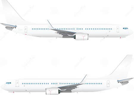 MOCKUP / TEMPLATE B737-800 / VECTOR HIRES Stock Vector - Illustration ...