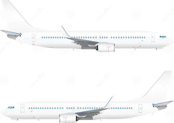 MOCKUP / TEMPLATE B737-800 / VECTOR HIRES Stock Vector - Illustration ...