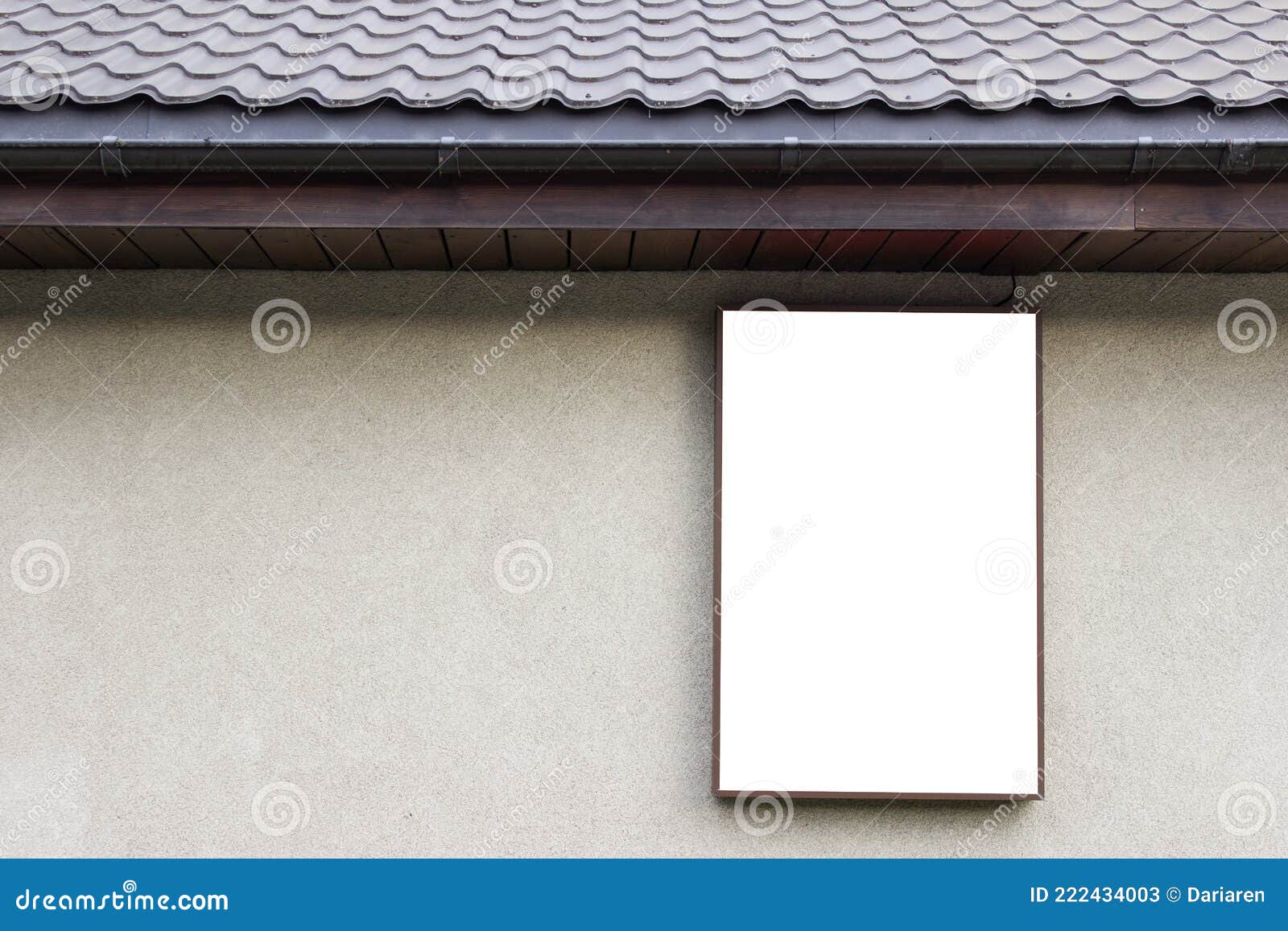 Mockup of Building Exterior with Three Advertisement Borders Stock ...