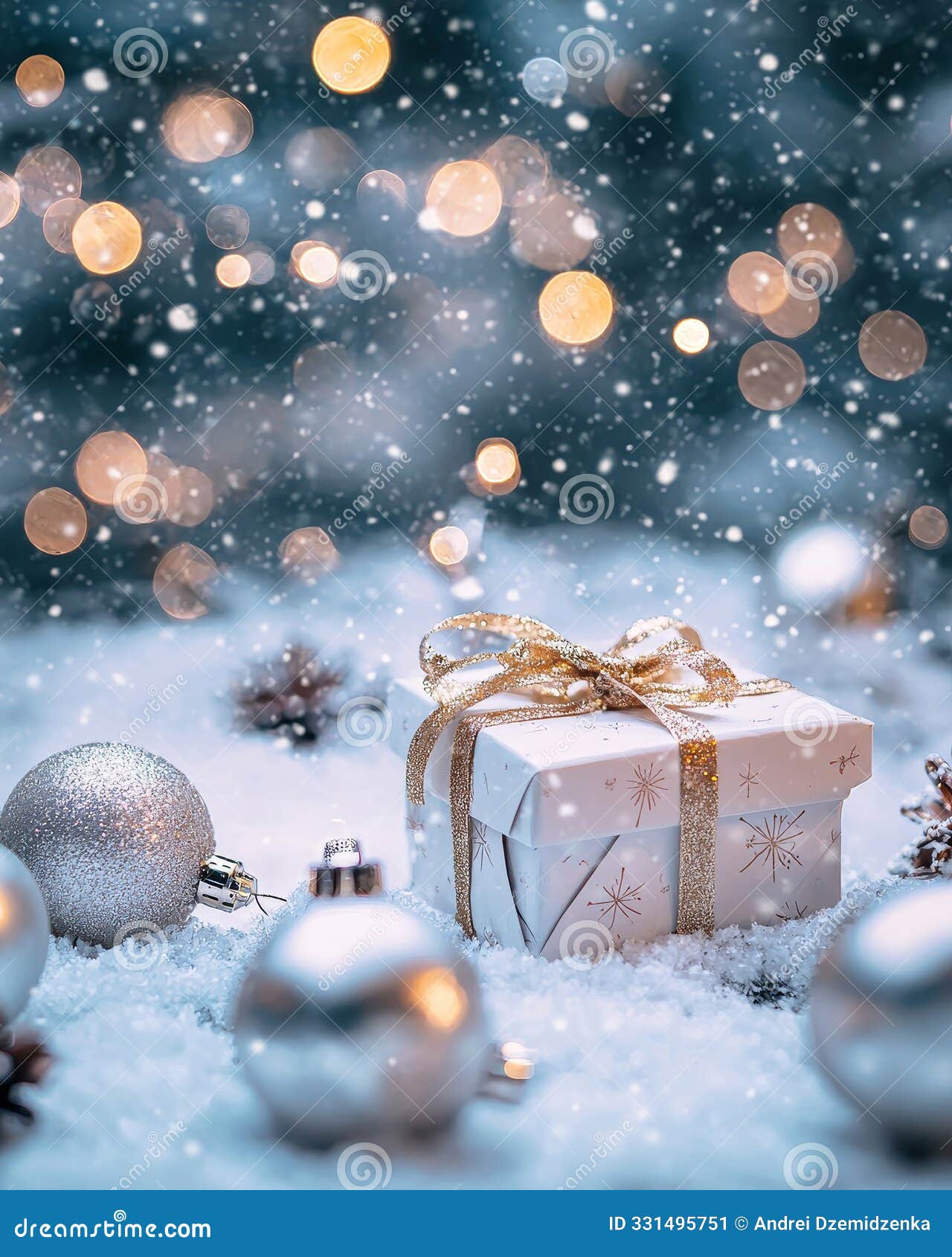 Mockup Template with Christmas Holiday Ad and Typography Background ...