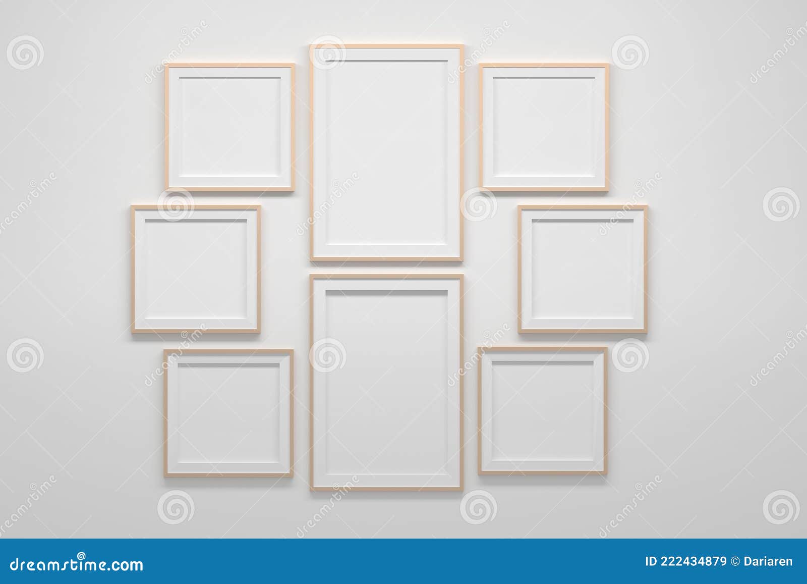 Mockup Template with Many Two Vertical A4 Frames and Two Sets of Three ...