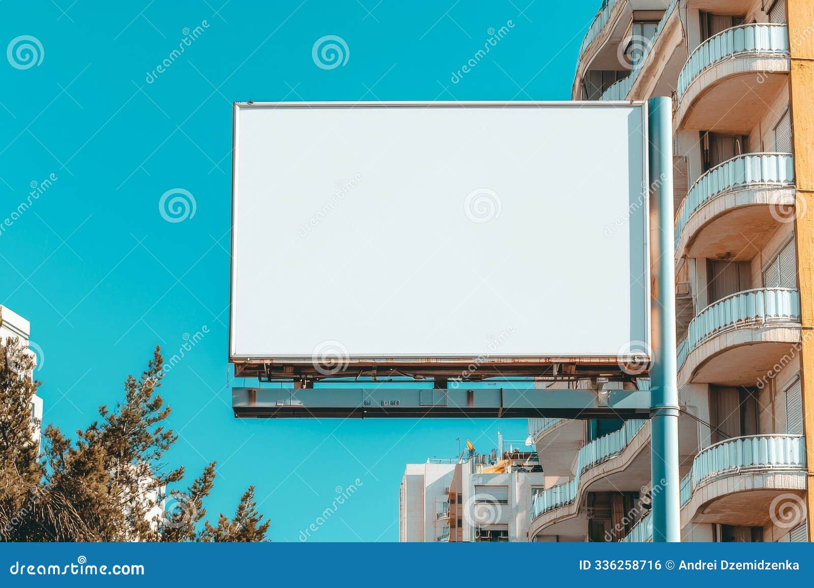 Mockup Template for Outdoor Hoarding Posters in the City Stock Photo ...