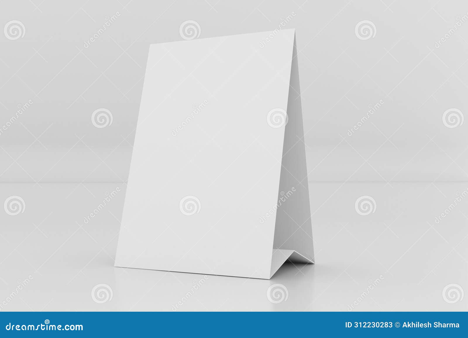 Mockup Tent Card On White Background - 3D Illustration Royalty-Free ...