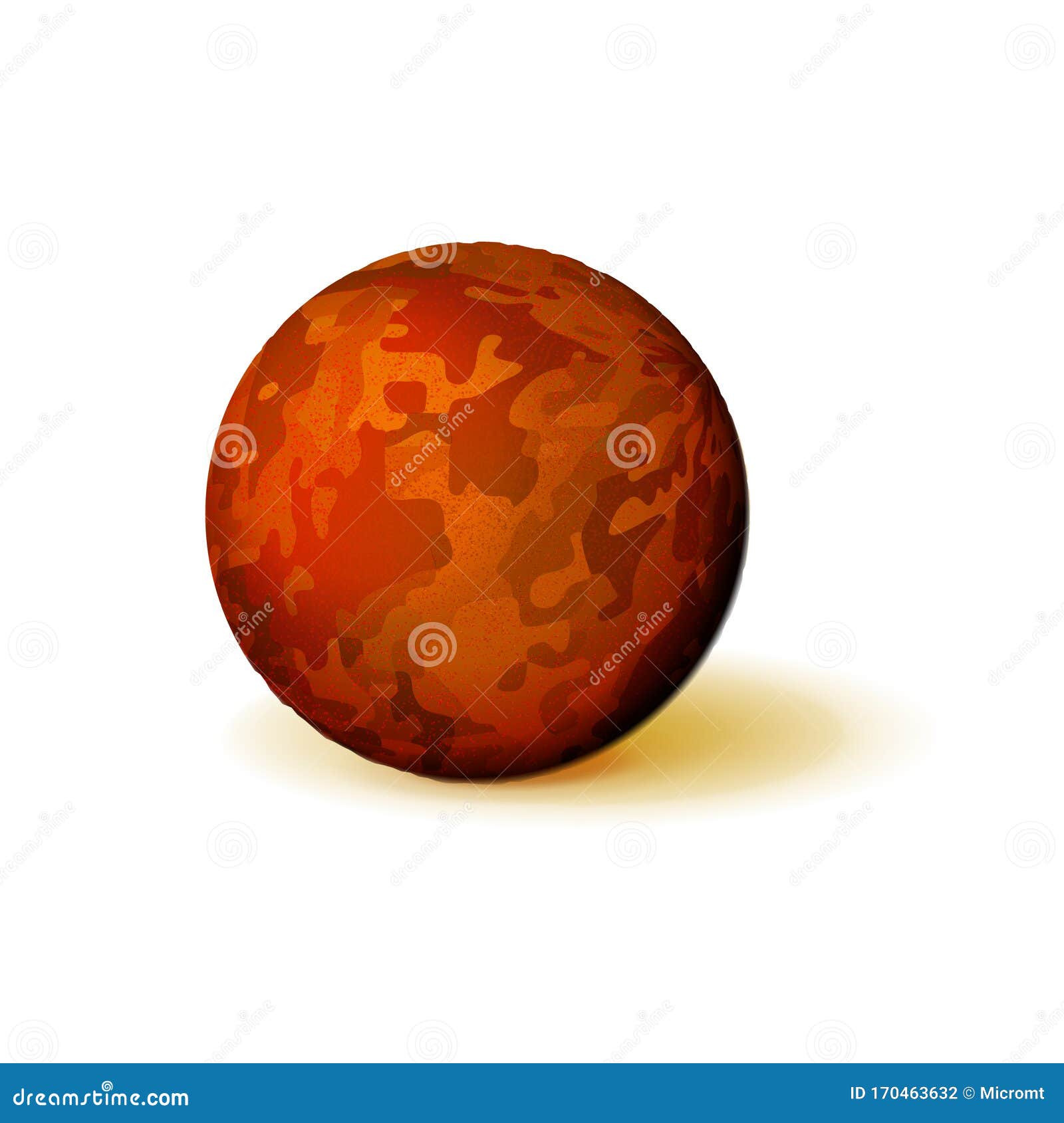 Mockup of Textured Rusty or Reddish Sphere. Rough, Bumpy Ball. Orb Icon ...