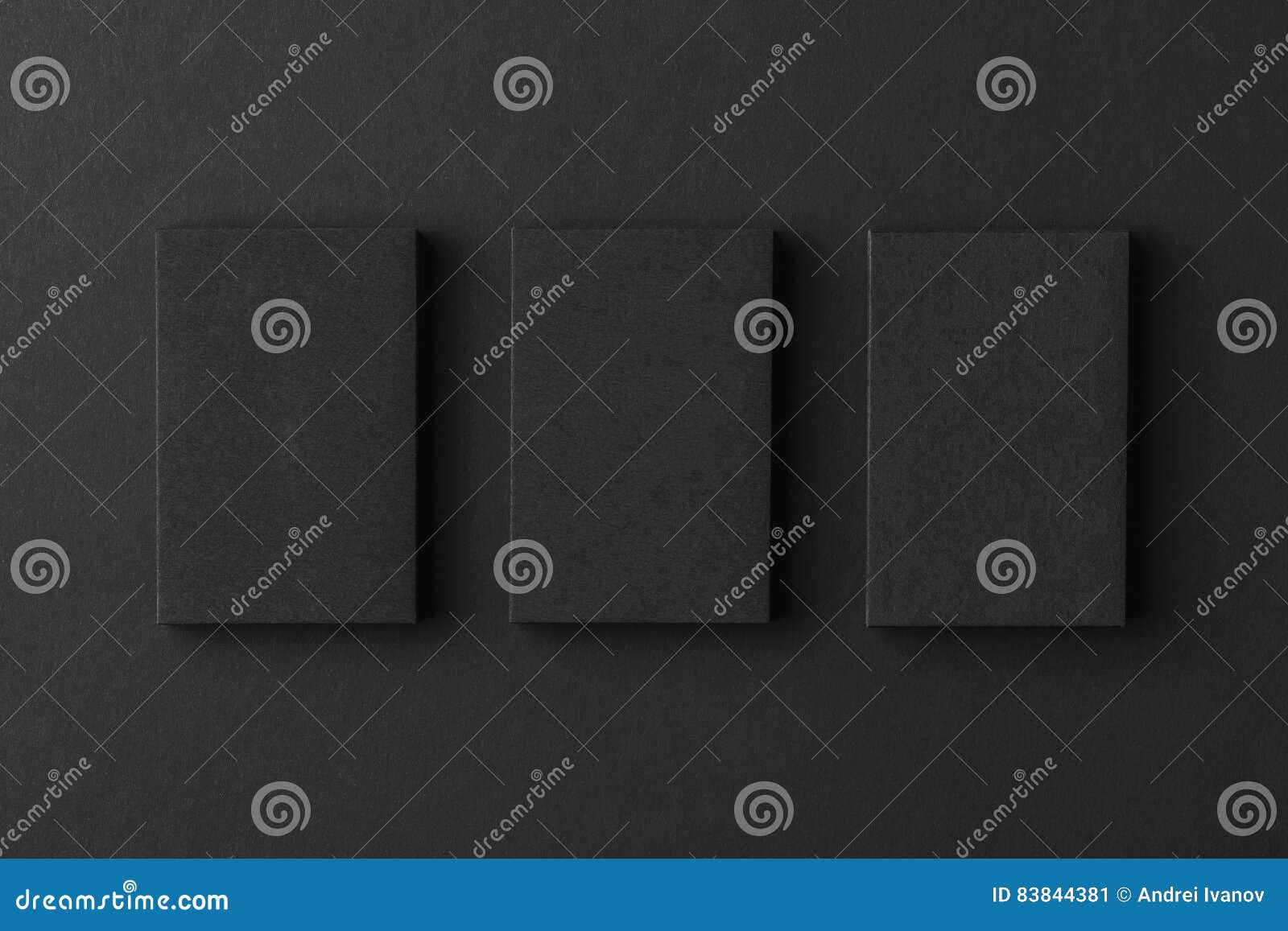 Mockup of Three Vertical Business Cards Stacks Stock Image - Image of ...