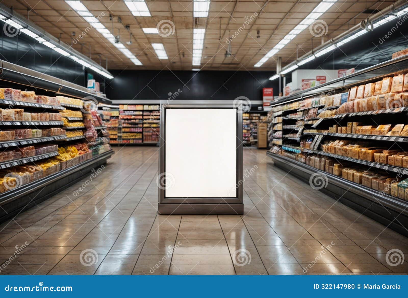 AI Generated. Mockup of Vertical Advertising Poster for Hypermarket ...