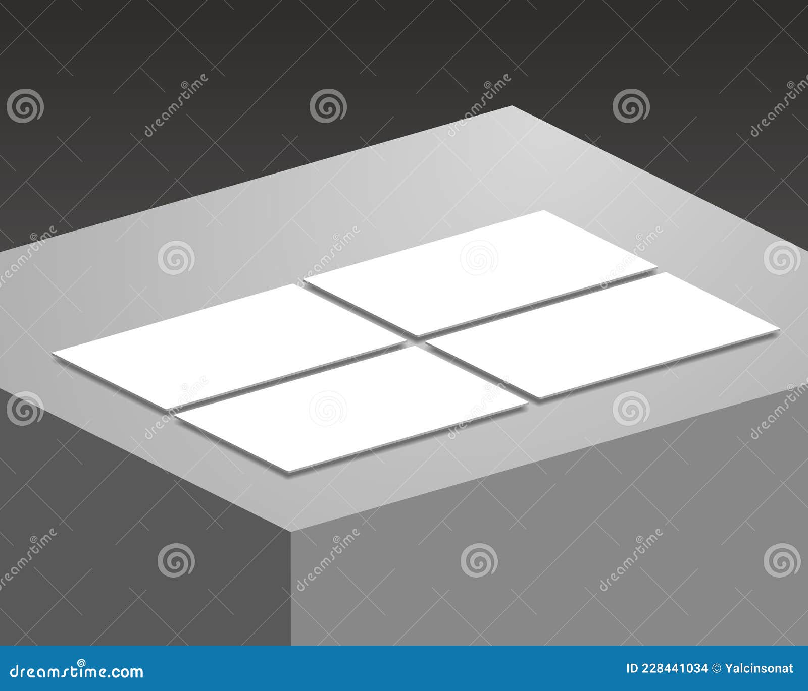 Box Mockup. Top View Realistic Paper Packaging, Empty Cardboard Package ...