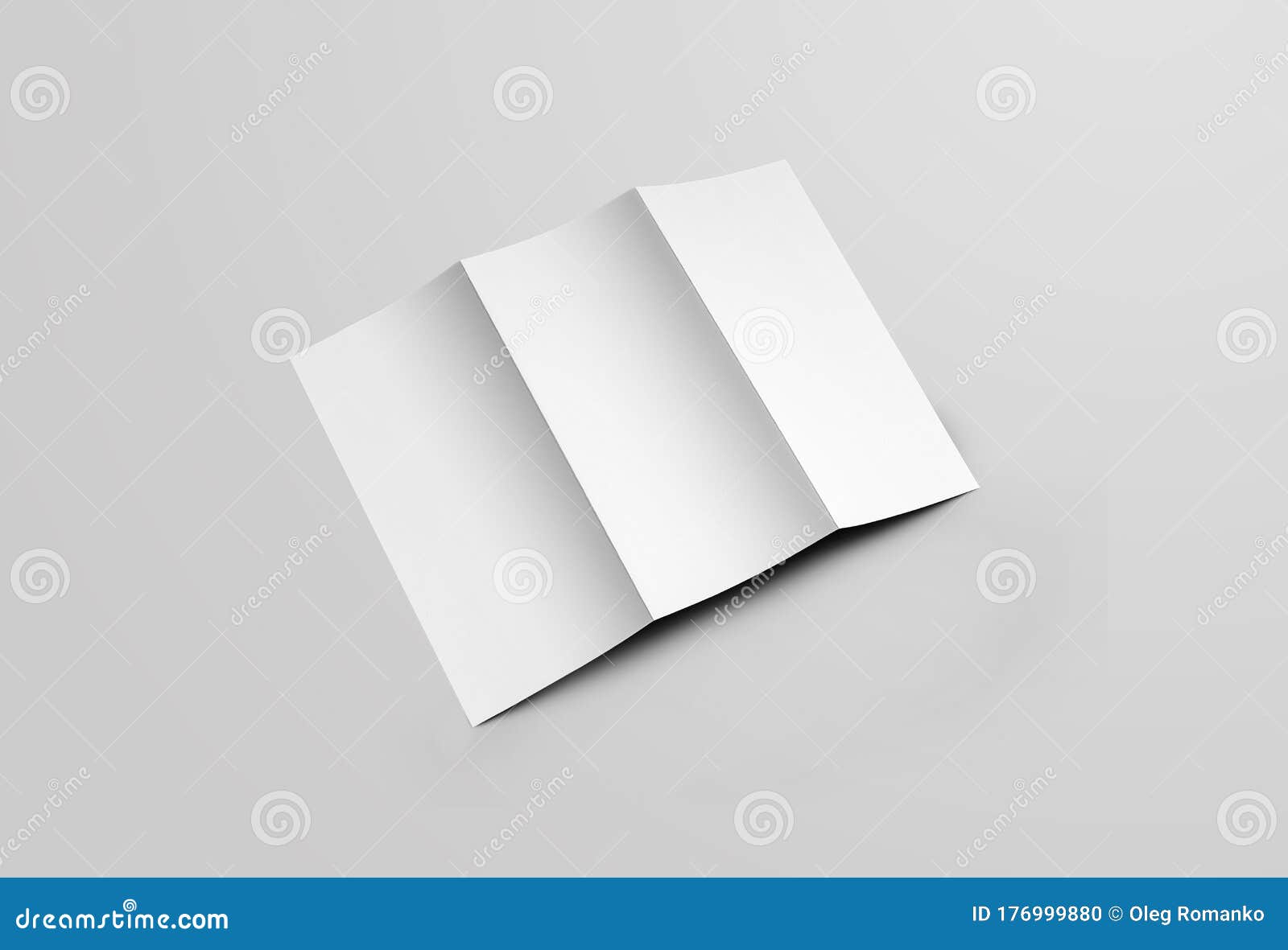 Mockup Of Standard Blank Booklets, Open White Leaflets, For ...