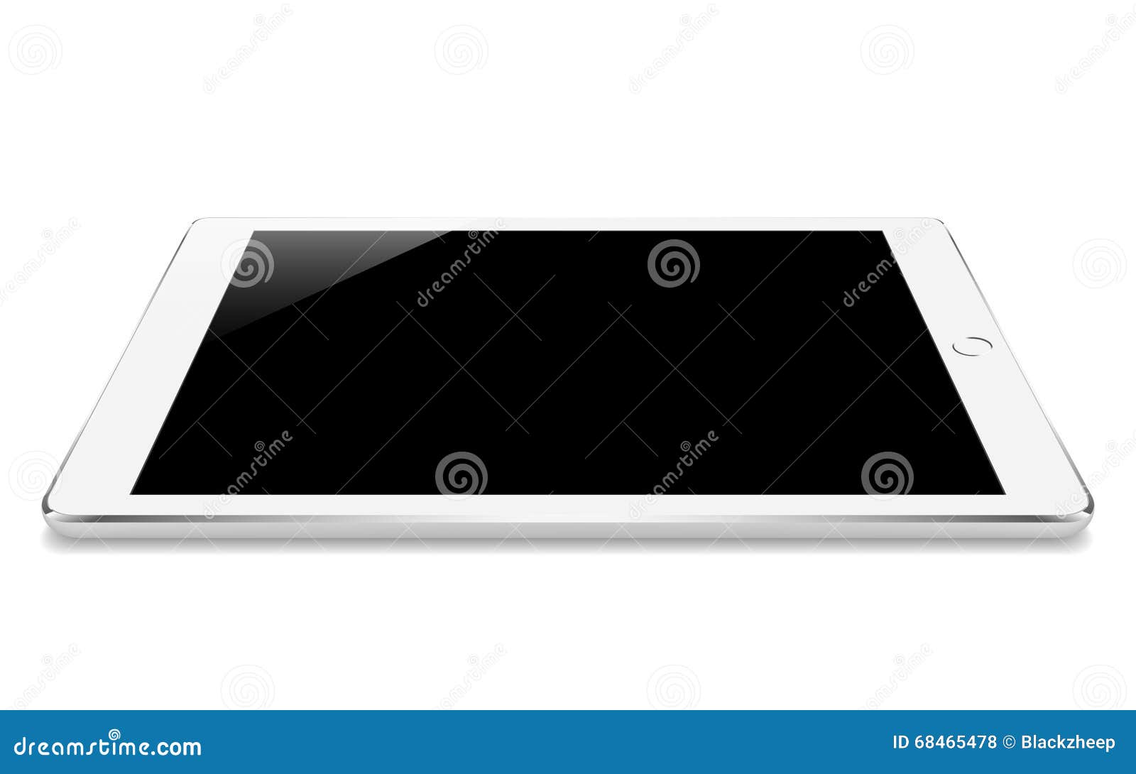 Mockup White Tablet Perspective Angle Isolated on White Vector Design ...