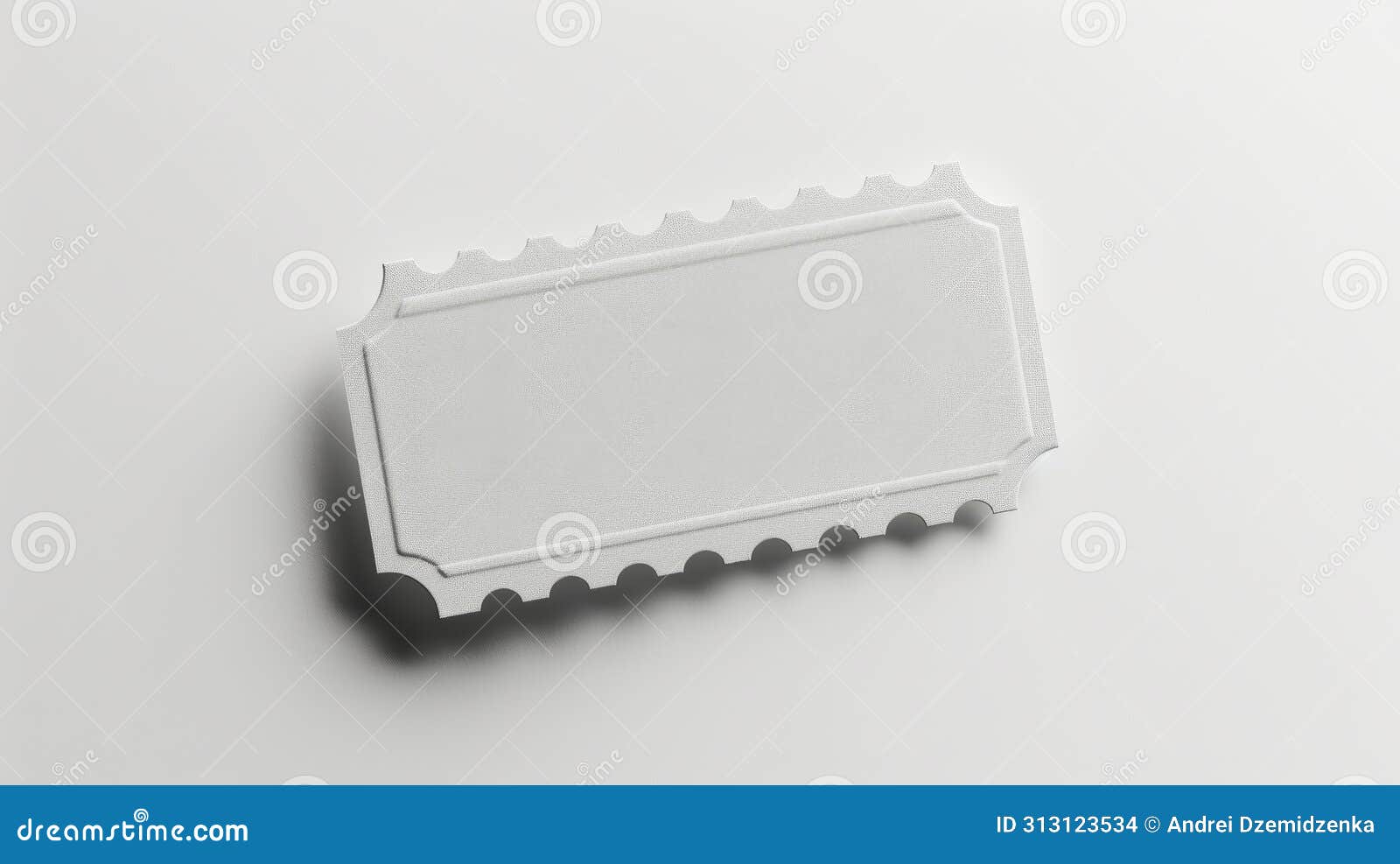 Mockup of White Ticket with Paper Texture Stock Photo - Image of cinema ...