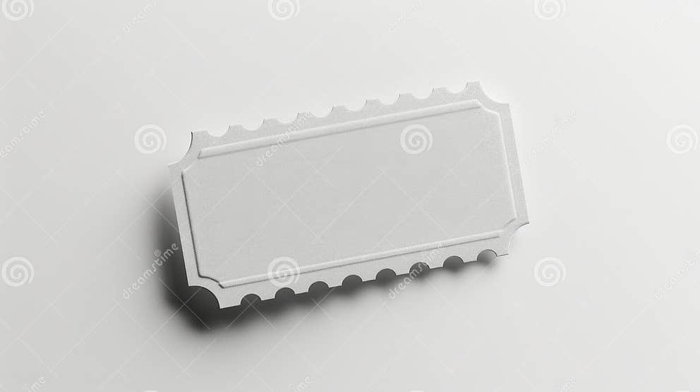 Mockup of White Ticket with Paper Texture Stock Photo - Image of cinema ...