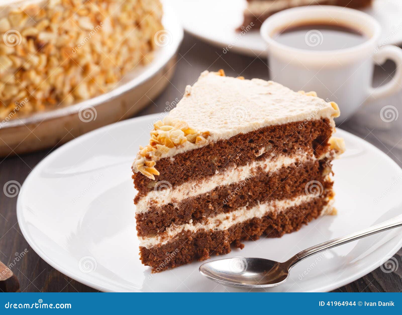 Moco cake with almond stock photo. Image of coffee, baking - 41964944