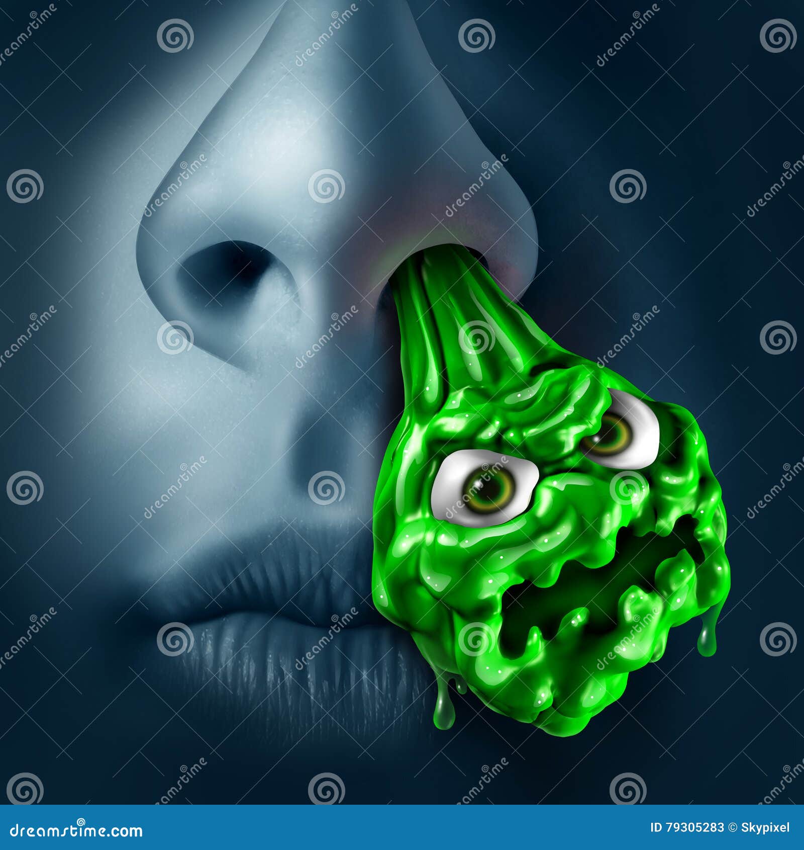 Mocos del moco stock de ilustración. Ilustración de fiebre - 79305283