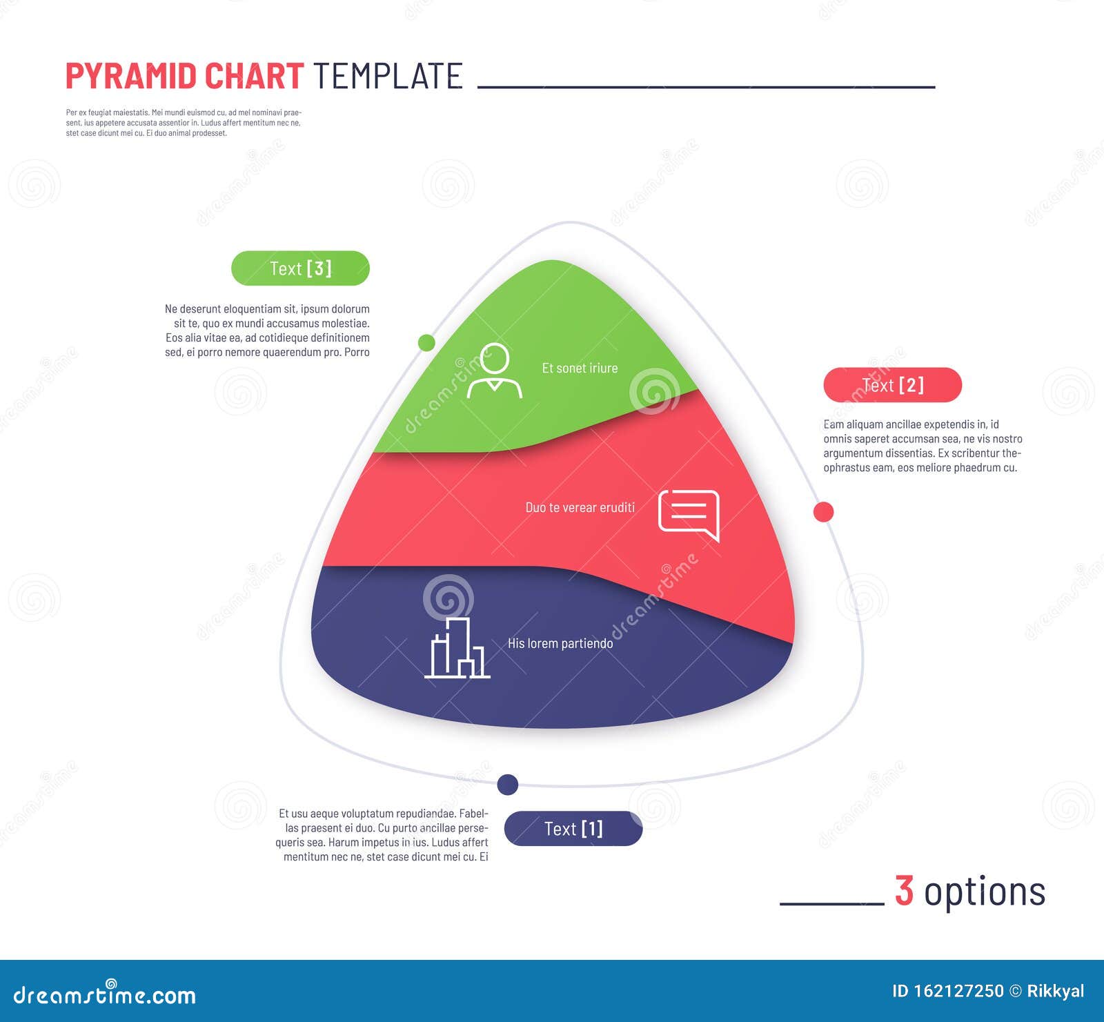 Modèle D'infographie Vectorielle En Forme De Triangle, Pyramide Divisée ...