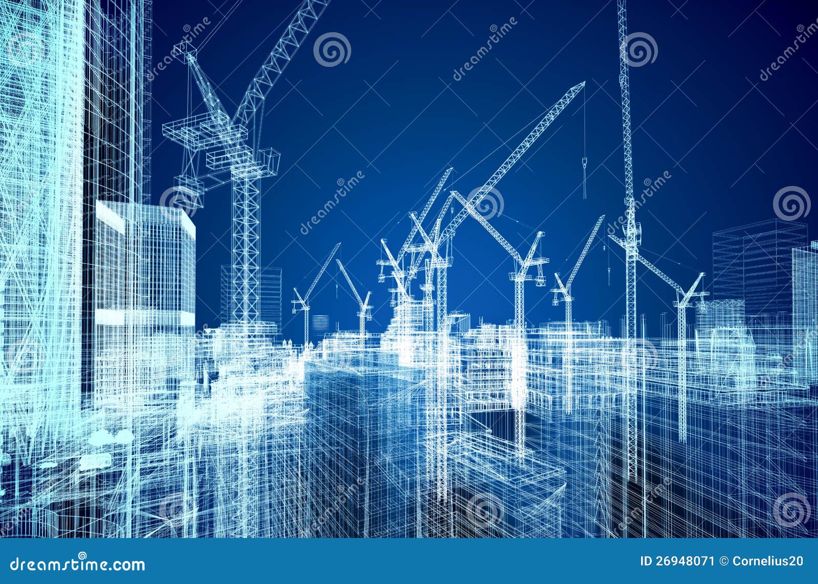 Modèle De Chantier De Construction Illustration Stock - Illustration du ...