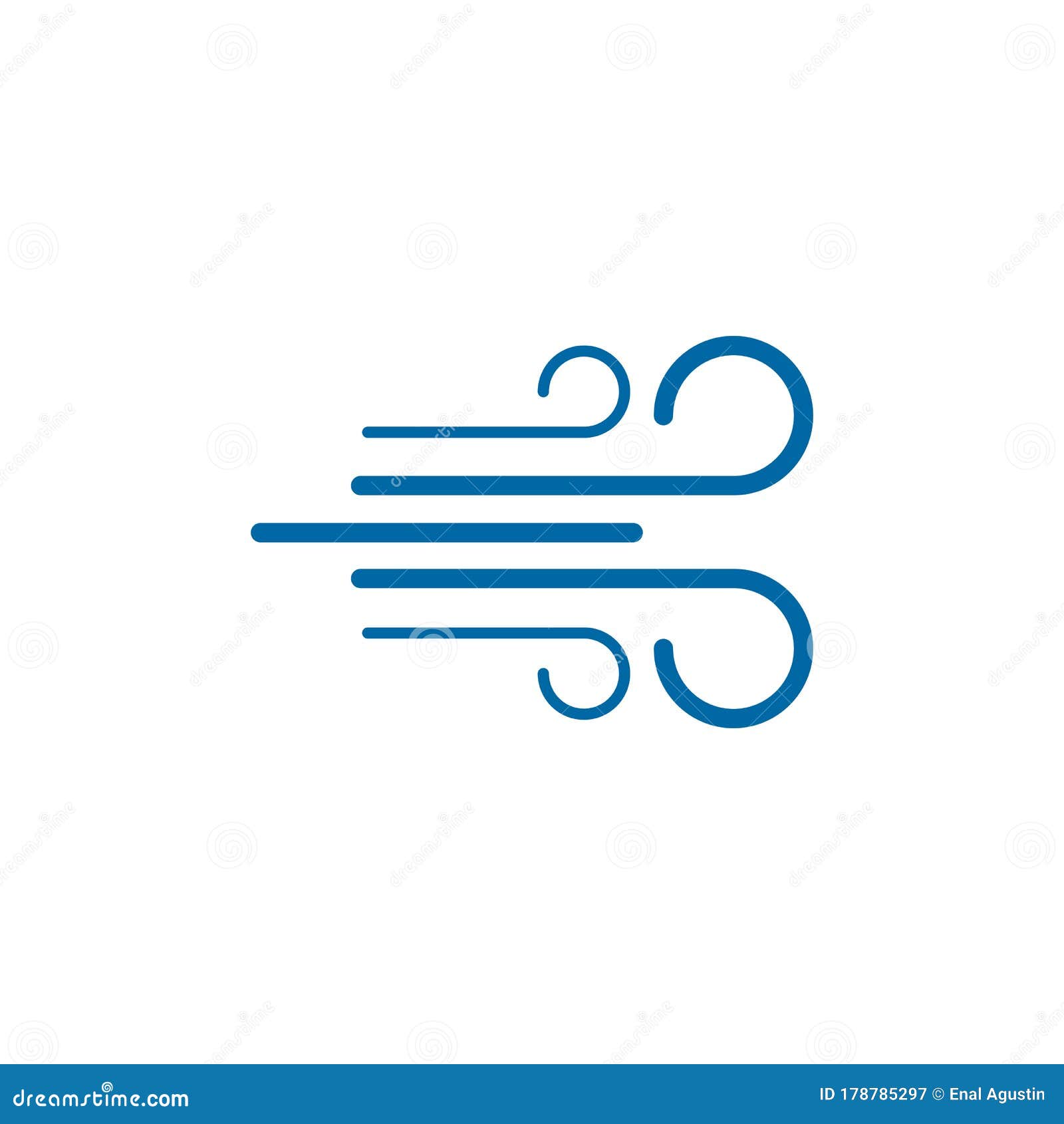 Modèle De Conception De Logo Symbole De Vent Illustration de Vecteur ...