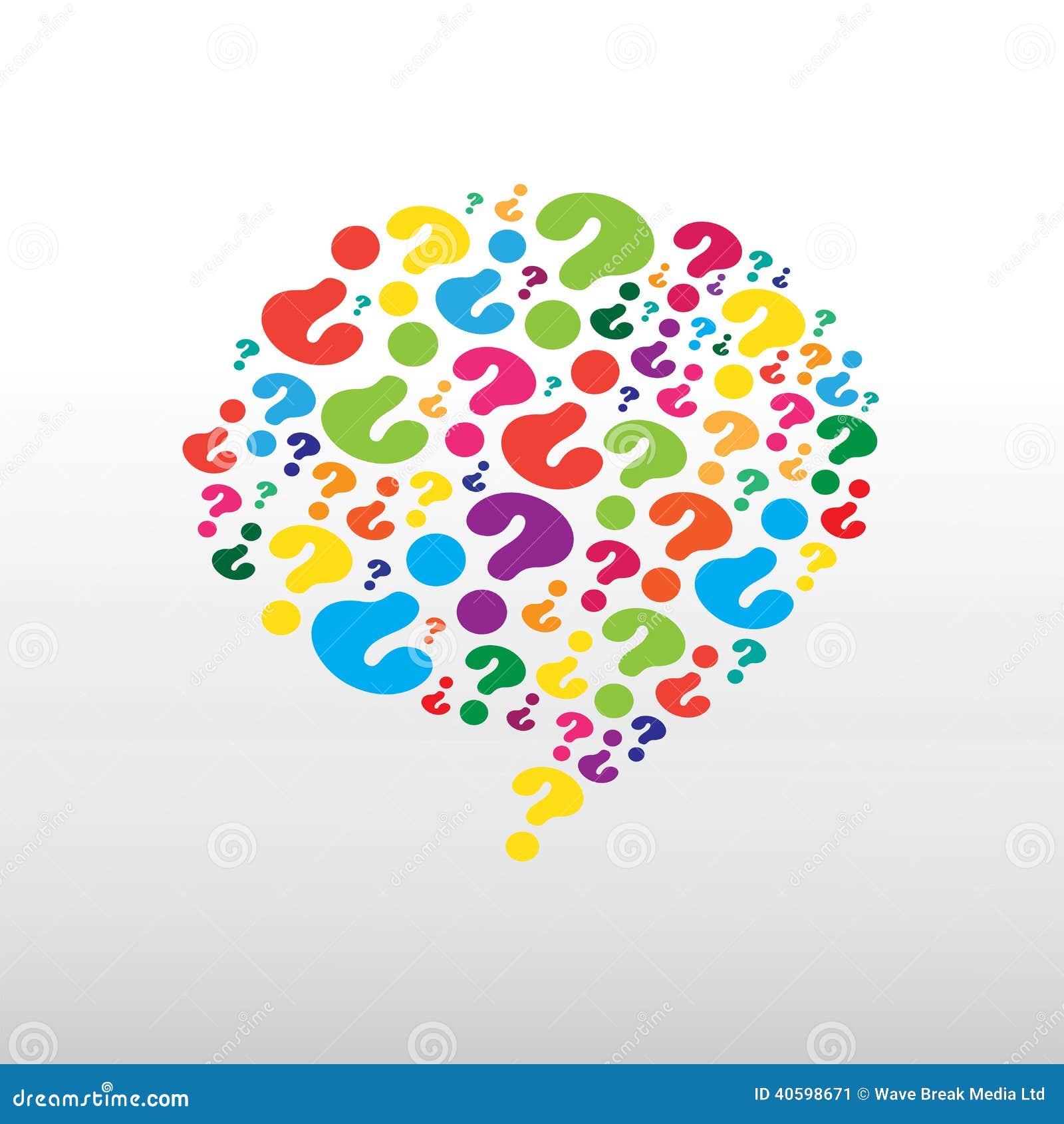 Modèle De Point D'interrogation En Nuage Coloré Illustration de Vecteur ...