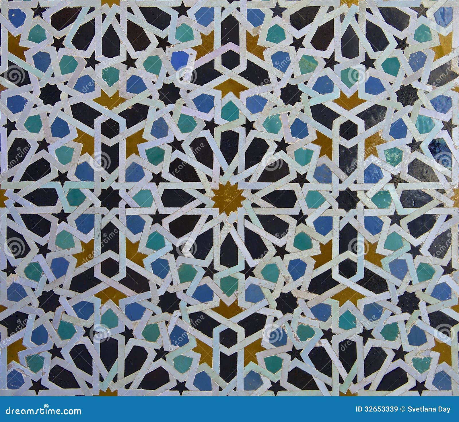 Modèle De Tuile De Zellige De Marocain Image stock - Image du ...