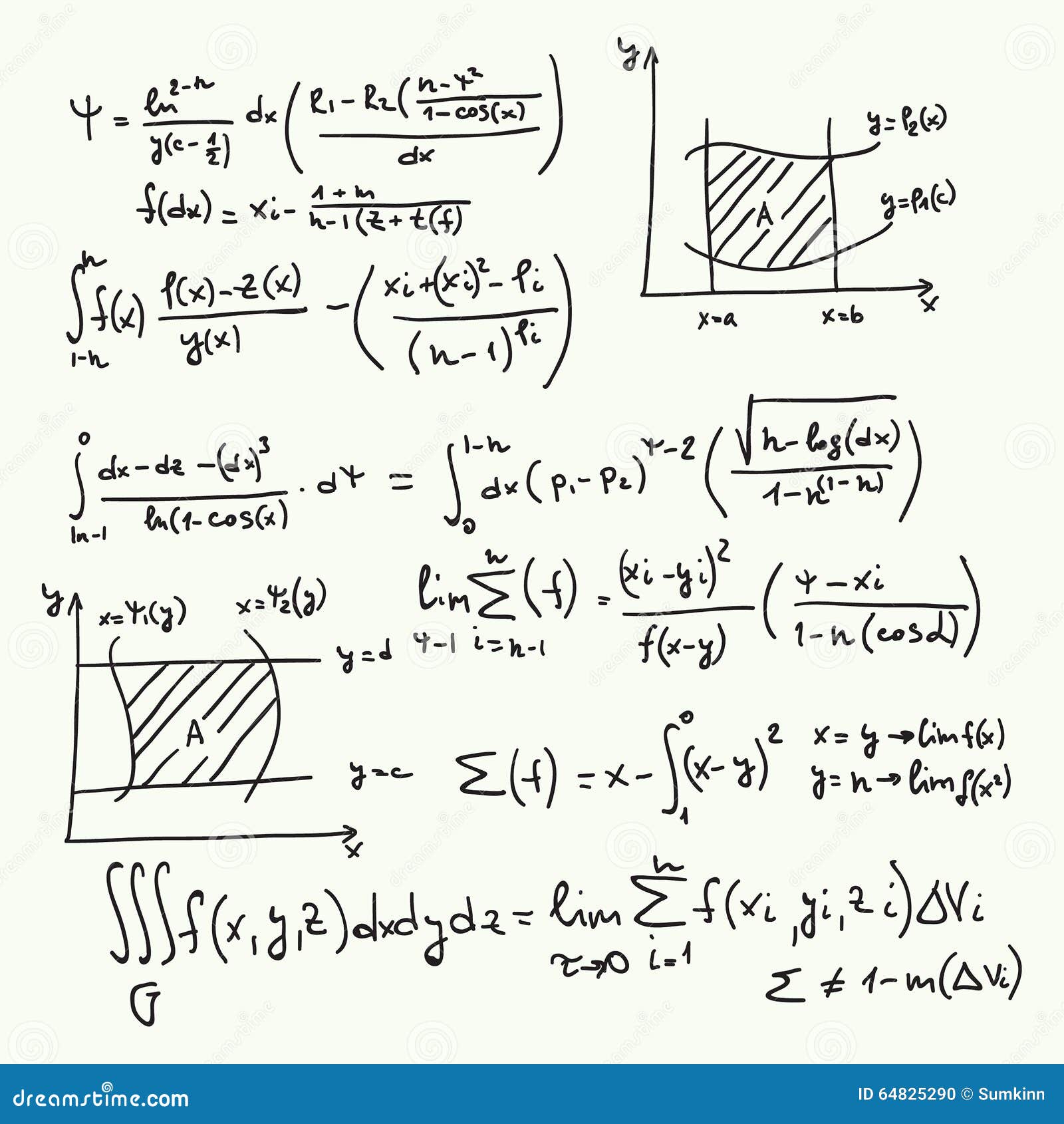 Modèle De Vecteur Avec Des Formules Mathématiques Illustration de ...