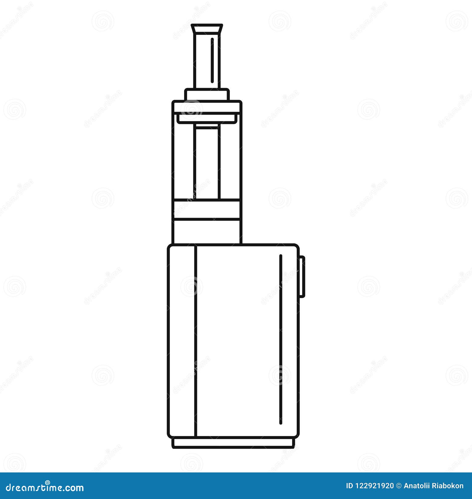 Mod Box Icon, Outline Style Stock Vector - Illustration of nicotine ...