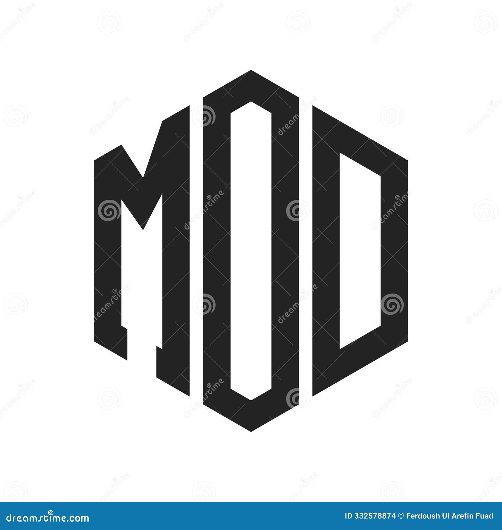 MOD Logo Design. Initial Letter MOD Monogram Logo Using Hexagon Shape ...