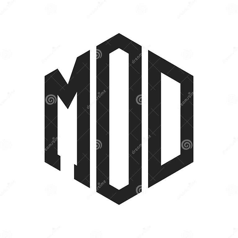 MOD Logo Design. Initial Letter MOD Monogram Logo Using Hexagon Shape ...