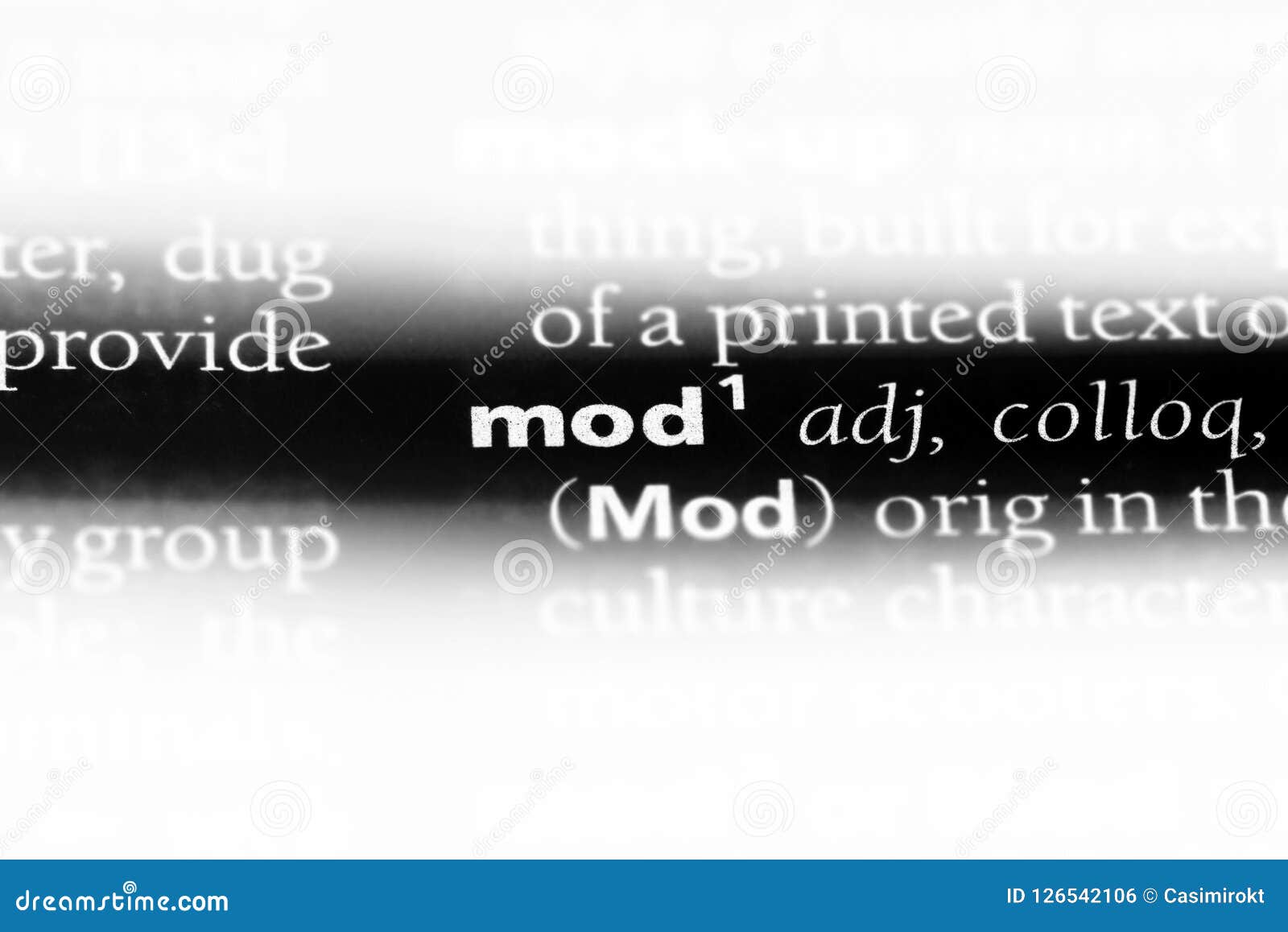 Mod stock photo. Image of printed, info, idea, dictionary - 126542106