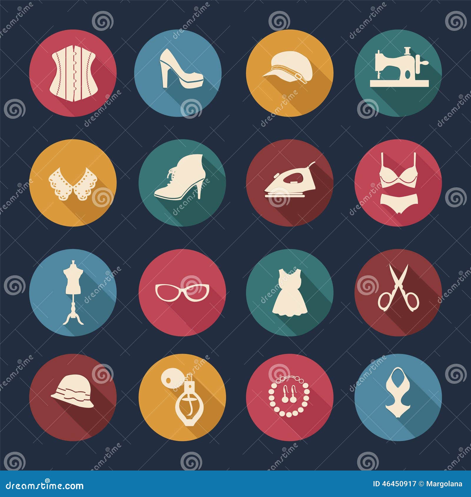 Moda Y Accesorios De Las Mujeres, Iconos - Ejemplo Ilustración del ...