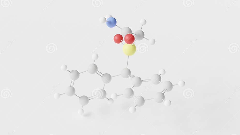 Modafinil Molecule 3d, Molecular Structure, Ball and Stick Model ...