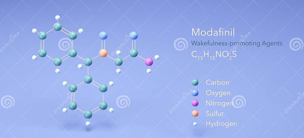 Modafinil Molecule, Molecular Structures, Wakefulness-promoting Agents ...